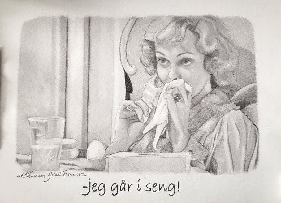 Portræt Tegning - Maude Matador