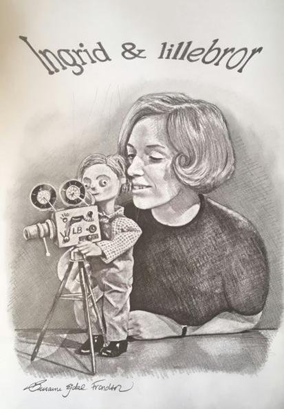 Ingrid og lillebror - Tegne Portræt